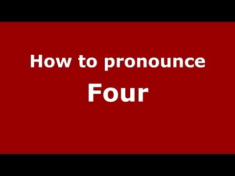 How to pronounce Four (French/France) - PronounceNames.com