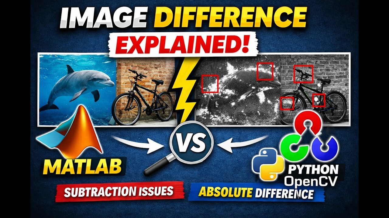 Image Difference in Computer Vision | MATLAB vs Python OpenCV Tutorial
