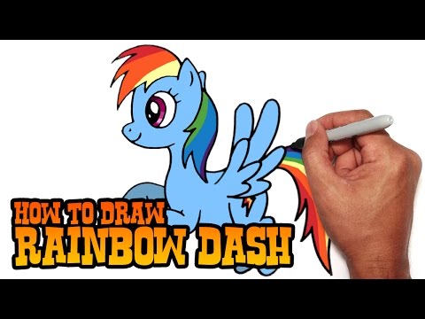 How to Draw Rainbow Dash Easy Step by Step – I'm Youtuber – Follow my ...