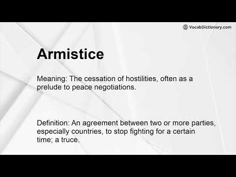 Armistice Meaning