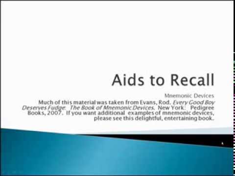 Aids to Recall