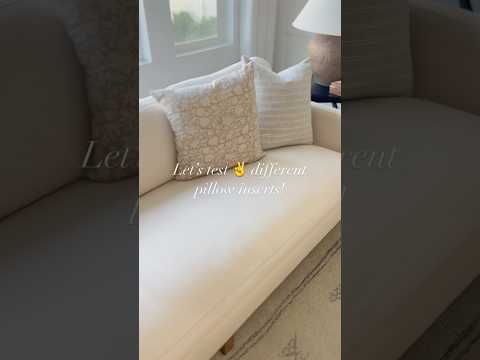 Pillow test, Amazon review, home styling, throw pillows #neutralhome #homedecor #cozyinteriors
