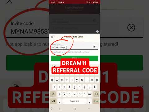 Dream11 referral code | Dream11 invite and earn | Dream11 refer code kaise dale