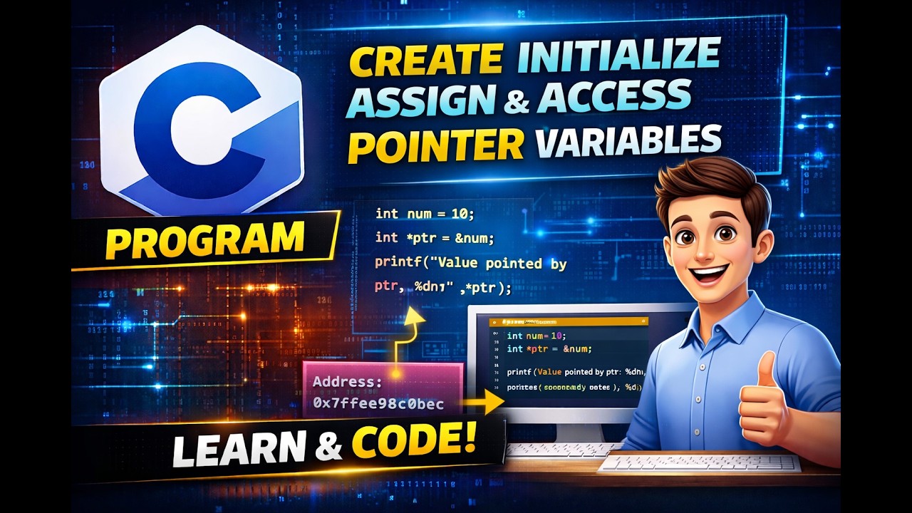 C Program to Create, Initialize, Assign and Access Pointer Variables