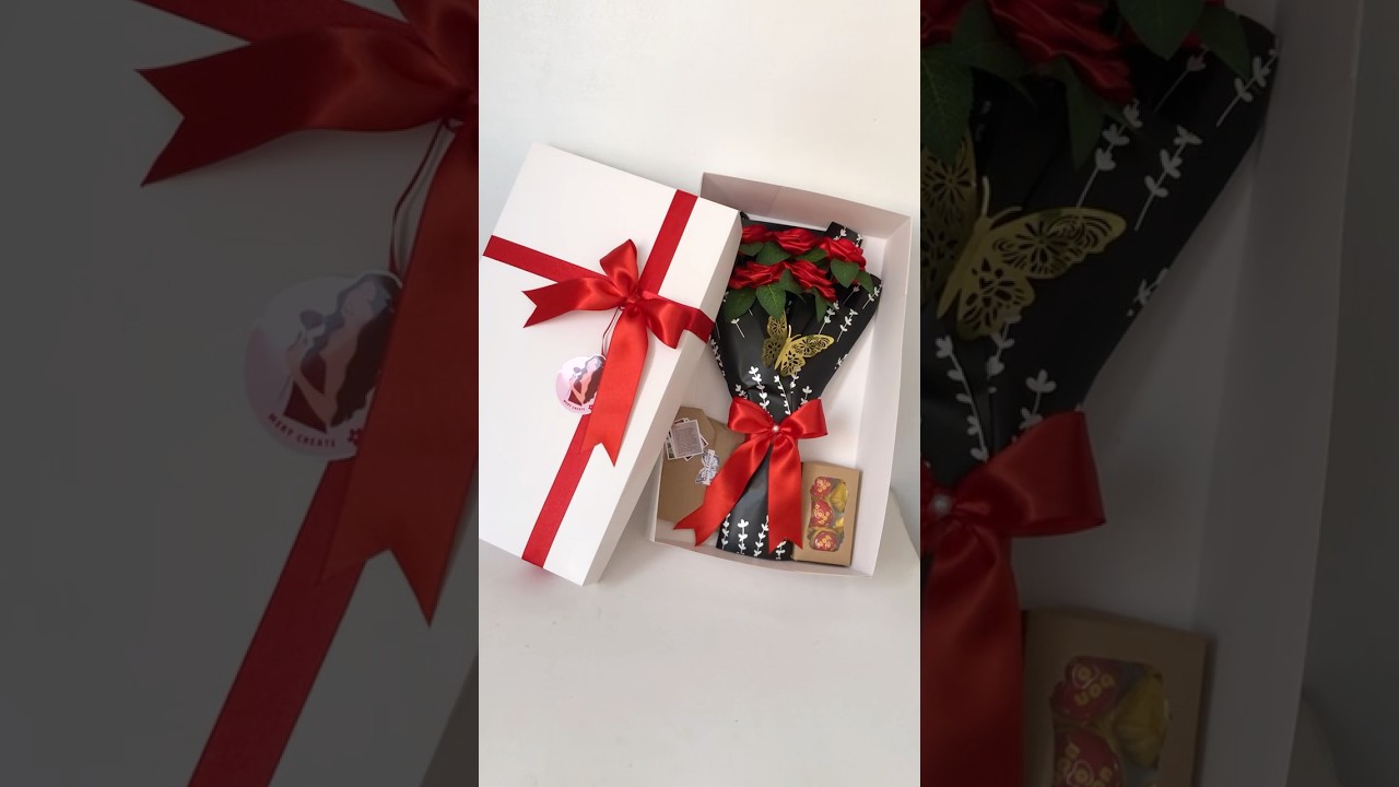 Mira este Hermoso Arreglo de Rosas eternas en Caja 📦 🌹 #rosaseternas #manualidades