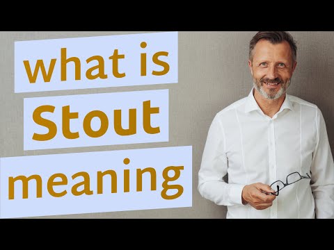 Stout | Definition of stout