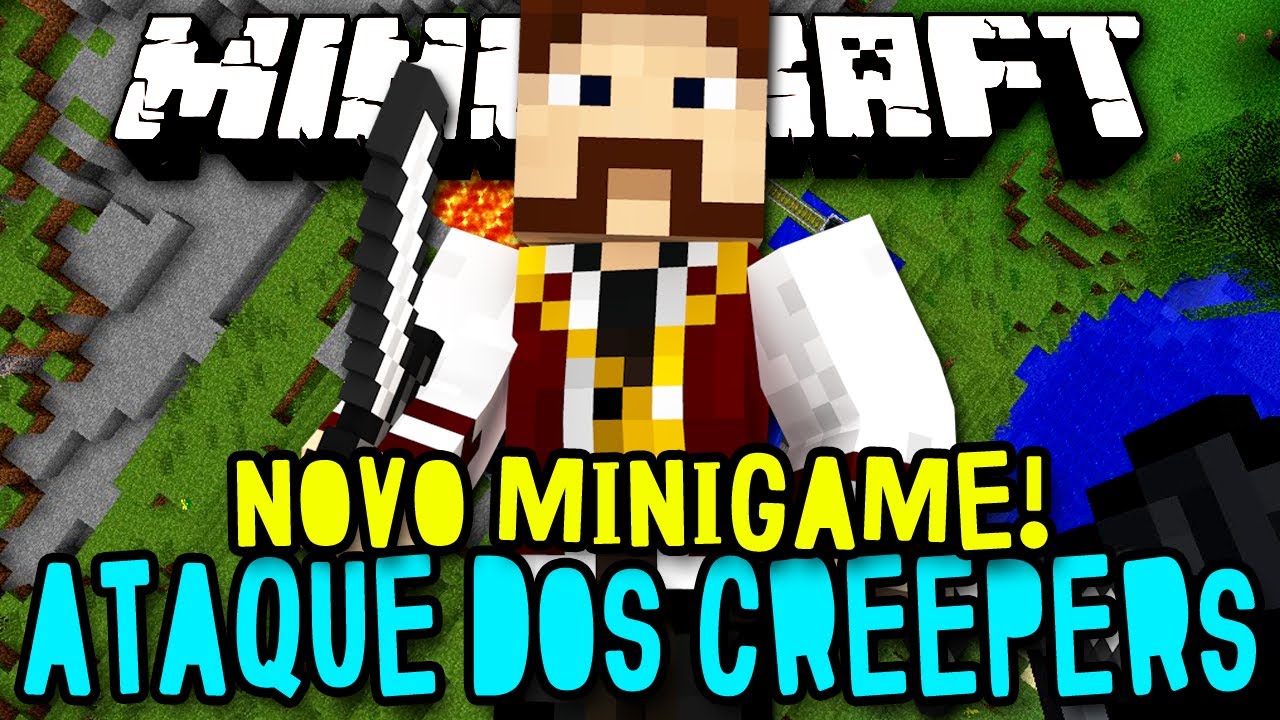 ATAQUE DOS CREEPERS! - PROTEJAM O VILLAGEEEER!! - Minecraft (Novo)
