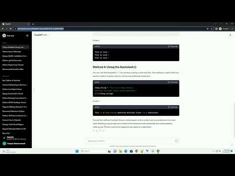 Python Long string on multiple line