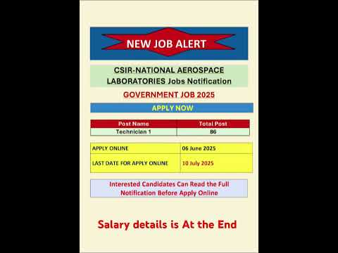 csir nal technician 1 Recruitment | #job #eltroblog #education #career #csir #csirnal