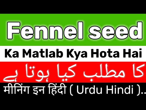 Fennel Seed Meaning | Fennel Seed Meaning In Urdu Hindi | Fennel Seed Ka Matlab Kya Hai