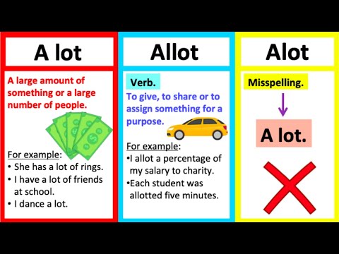 A LOT vs ALLOT vs ALOT 🤔| What's the difference? | Learn with examples