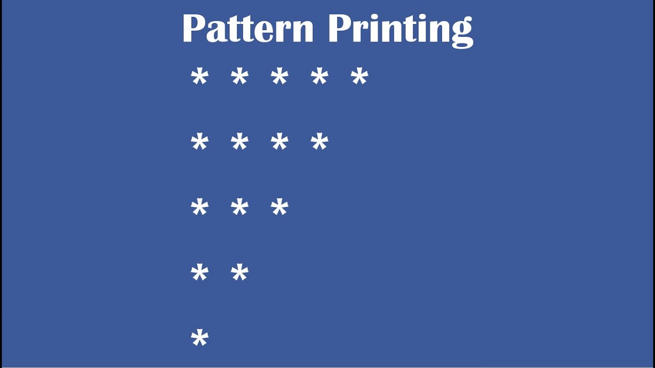 C Practical and Assignment Programs-Pattern Printing 2