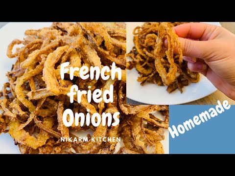 French Fried strings Onion recipe | Perfect Homemade fried onion for casserole