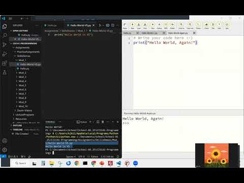 Python Demo 141 - Module 1 - Olympic College