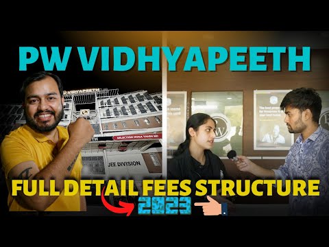 Pw Vidyapeeth Offline Kota Full Detail Fees Structure 2023 class 6th to Dropper | JEE & NEET