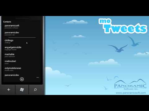 moTweets for Windows Phone 7 - Posting a Tweet - Panoramic Software Inc.