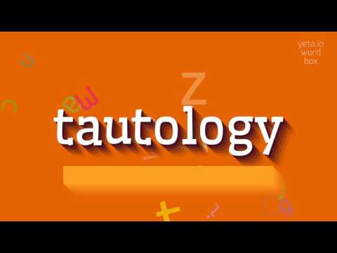 How to say "tautology"! (High Quality Voices)