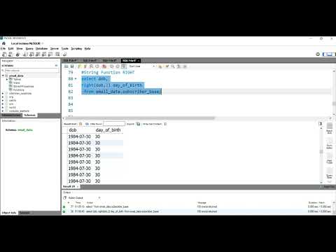 SQL String Function RIGHT | How to extract substring from string from RIGHT Side in SQL | #RIGHT ()