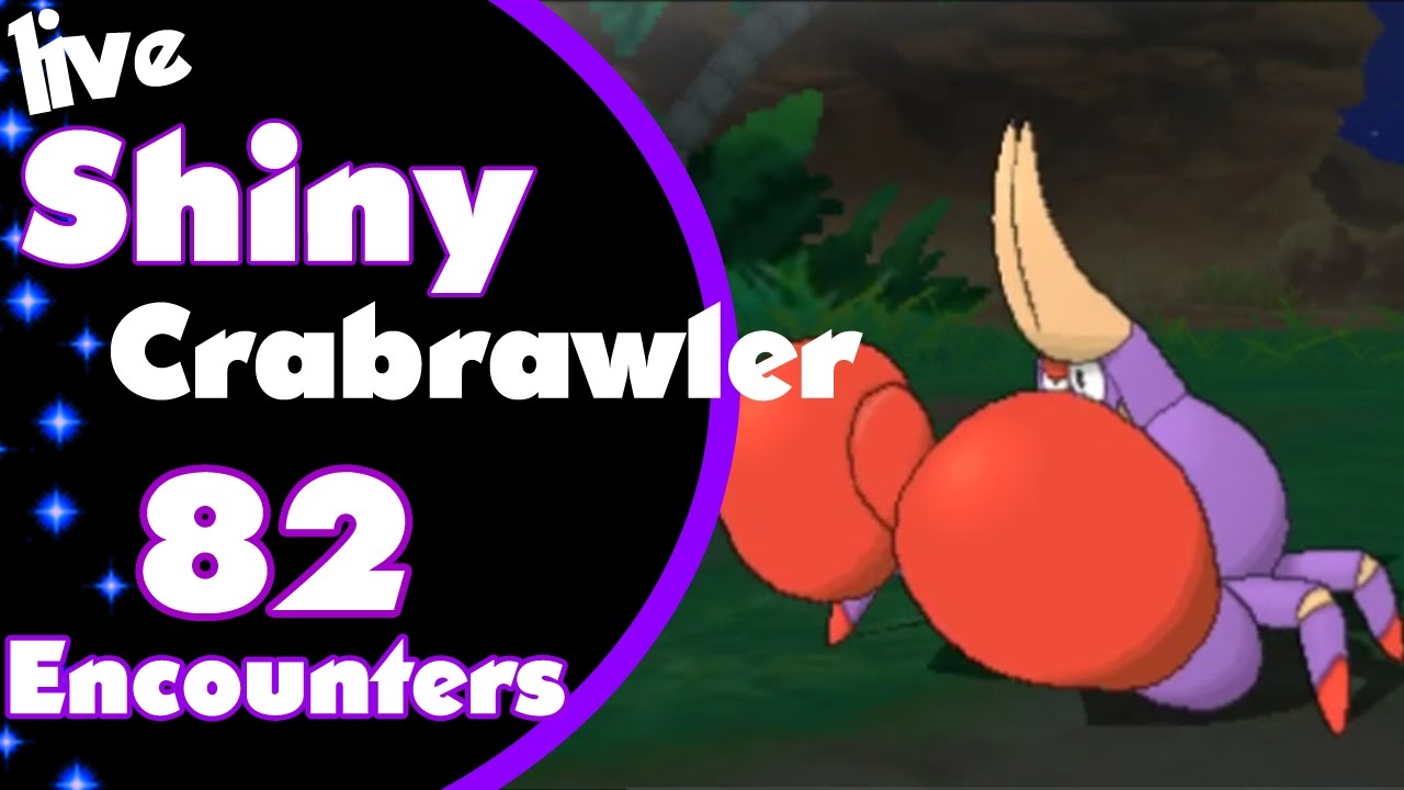 Shiny Crabrawler 82 Encounters!