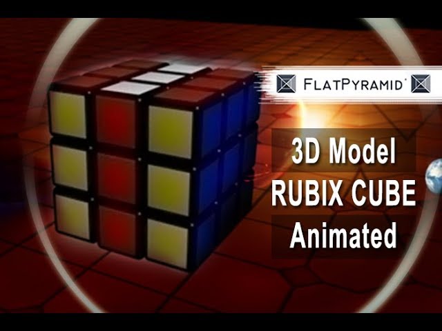 Rubix Cube Animated 3D Model - FlatPyramid