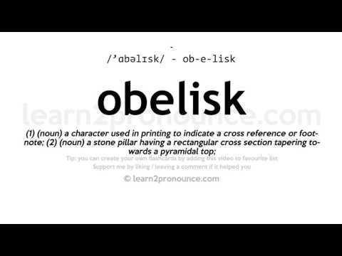 Pronunciation of Obelisk | Definition of Obelisk
