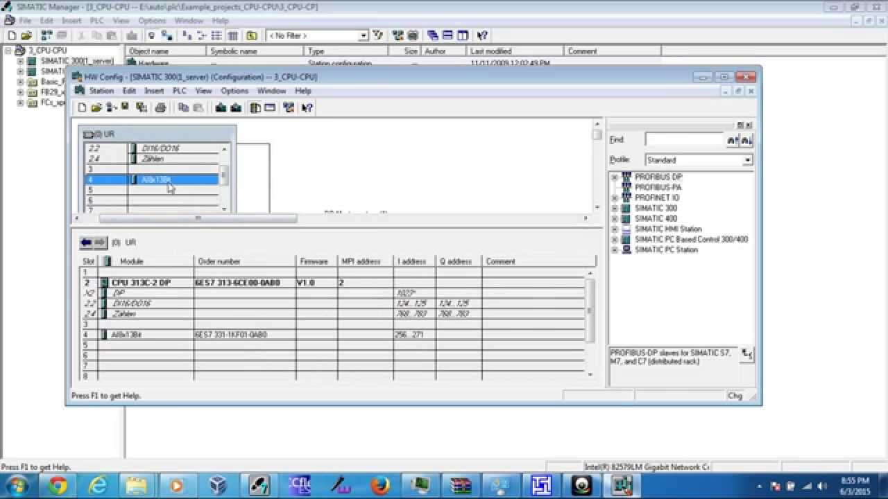 hardware configuration analog module with step7