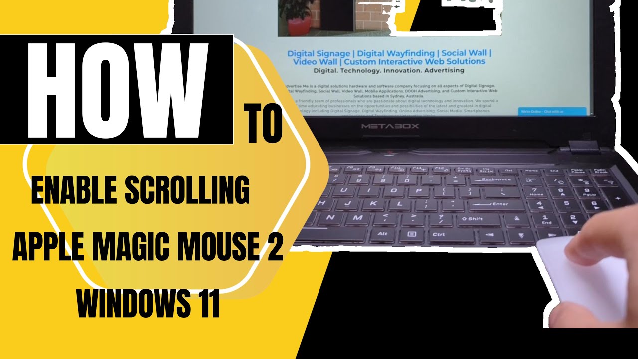 HOW TO ENABLE SCROLLING WITH APPLE MAGIC MOUSE 2 IN WINDOWS 11