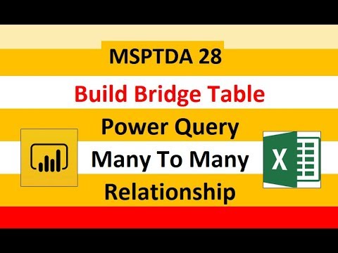 MSPTDA 28: Build Power Query Bridge Table in Power BI & Power Pivot for Many To Many Relationship