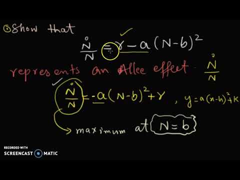 Part-1 The dynamical Properties of the Allee Effect | Applications of Dynamical systems in Ecology