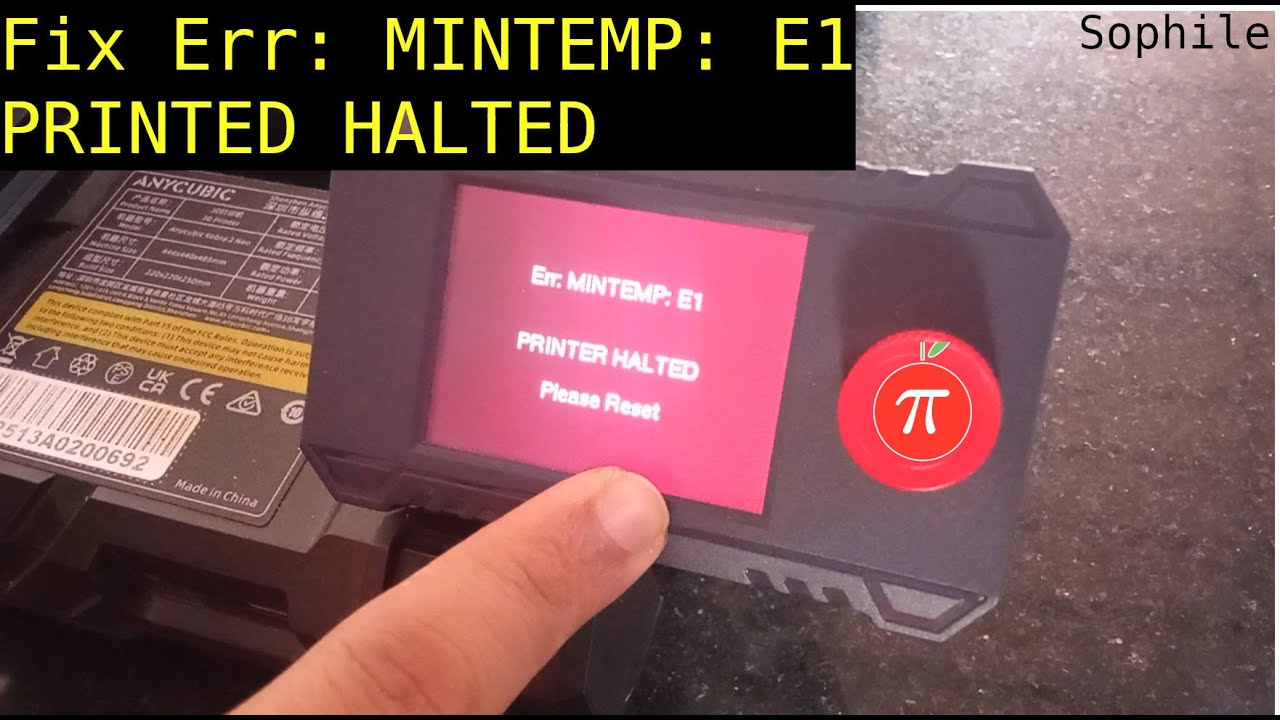 Fix Err: Mintemp E1 (Printer Halted) | Anycubic Kobra 2 Neo Thermistor Replacement