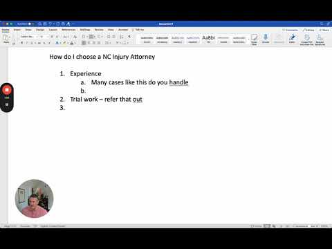 How to choose a North Carolina injury lawyer for a Car Accident or other injury?