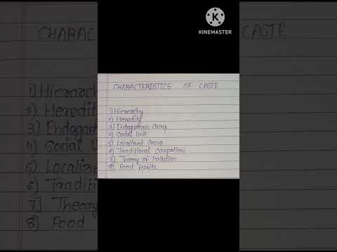 Foundation Course // Sem 1 // Characteristics Of Caste