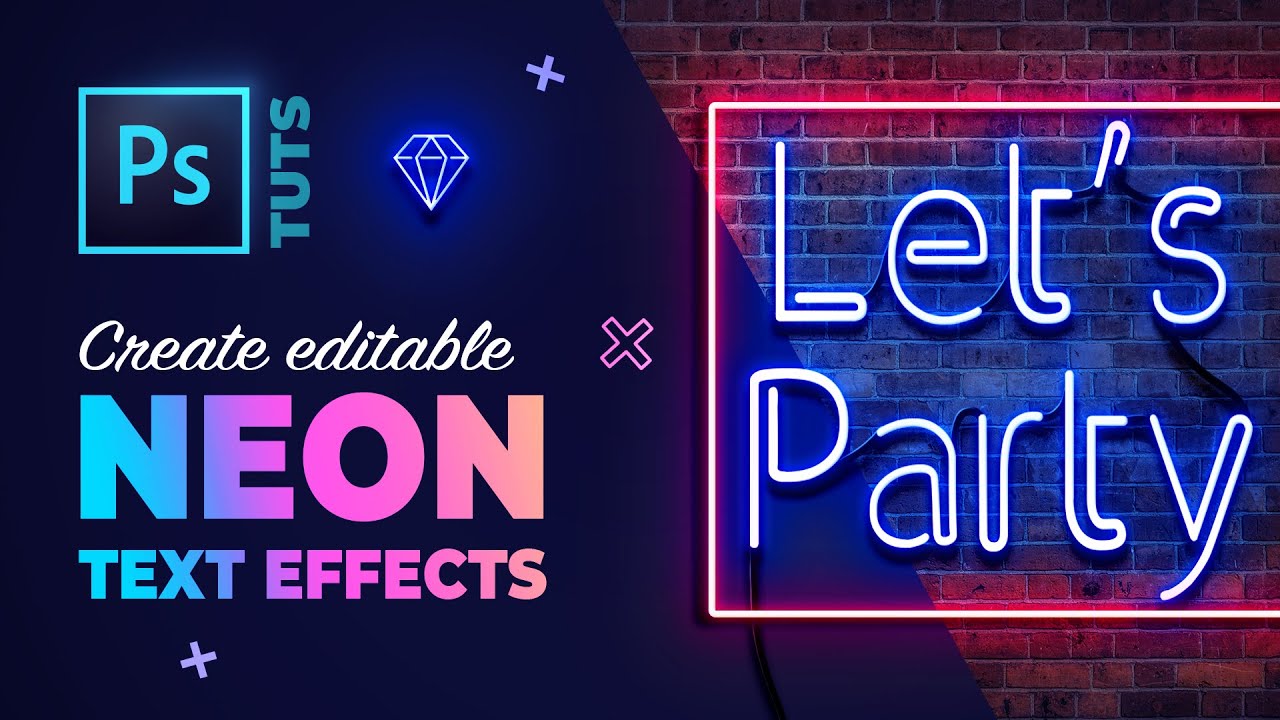 Create Editable NEON Text Effects in Photoshop