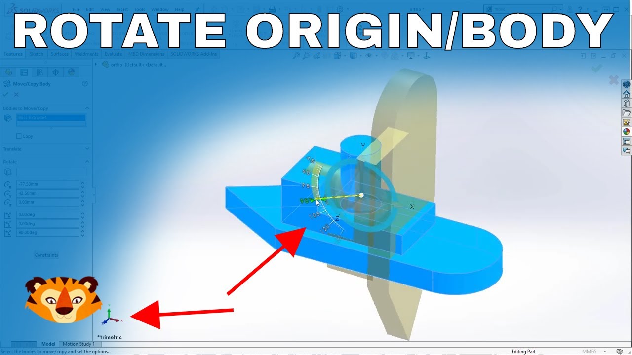 How to Rotate Part in SOLIDWORKS