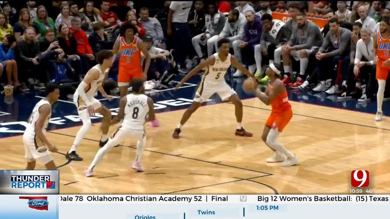 Gilgeous-Alexander Scores 35, Thunder Top Pelicans 110-96