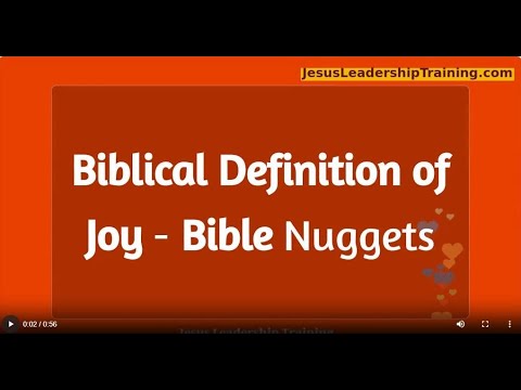 Biblical Definition of Joy