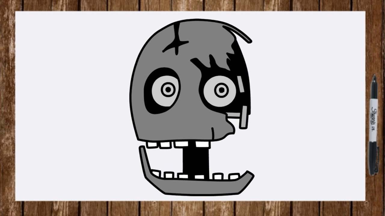 How to draw Five Nights at Candy's - Blank animatronic