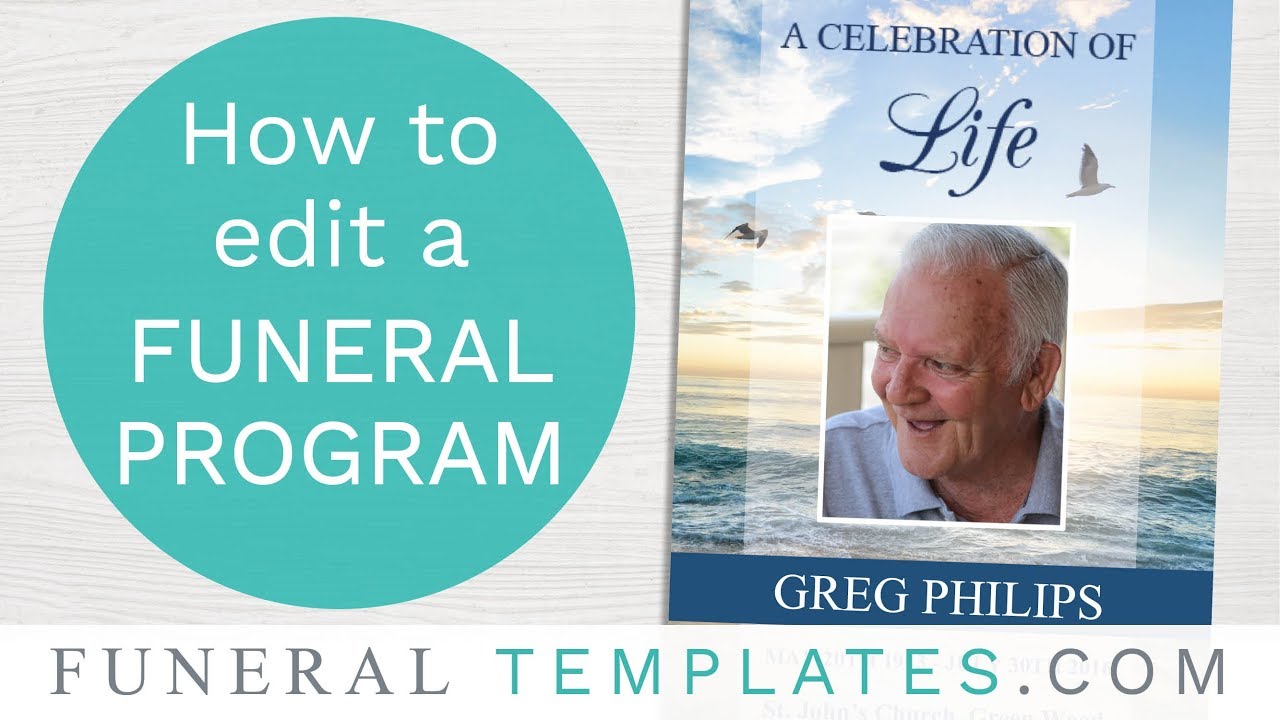 Edit a Funeral Program Template in Word | Funeral Templates