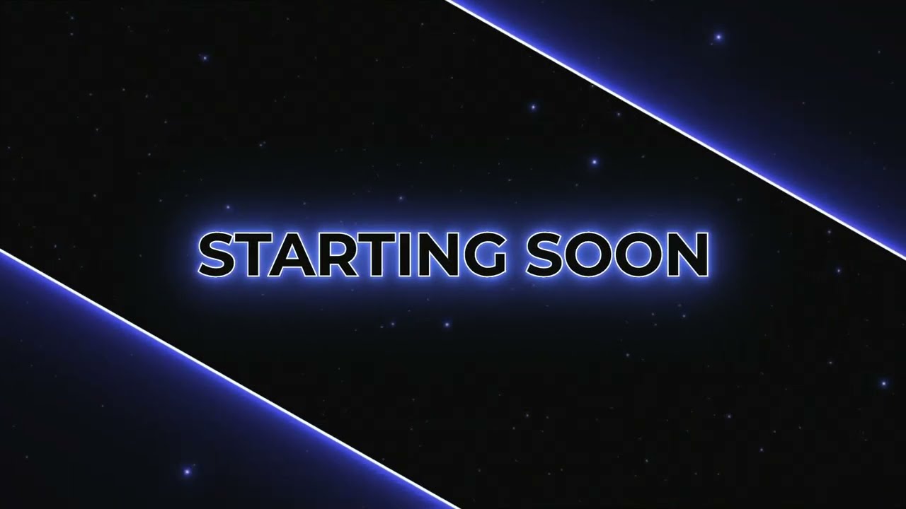 Animated Stream Overlay Package - Dark Blue | Minimal Twitch OBS Overlay Pack