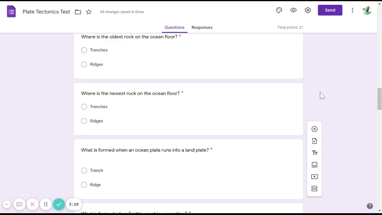 Plate Tectonics Test   Google Forms