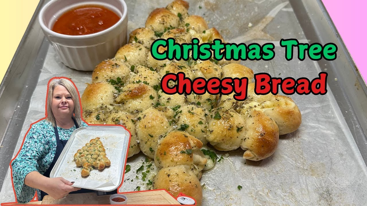 CHEESY Christmas Tree Bread Recipe You'll LOVE!