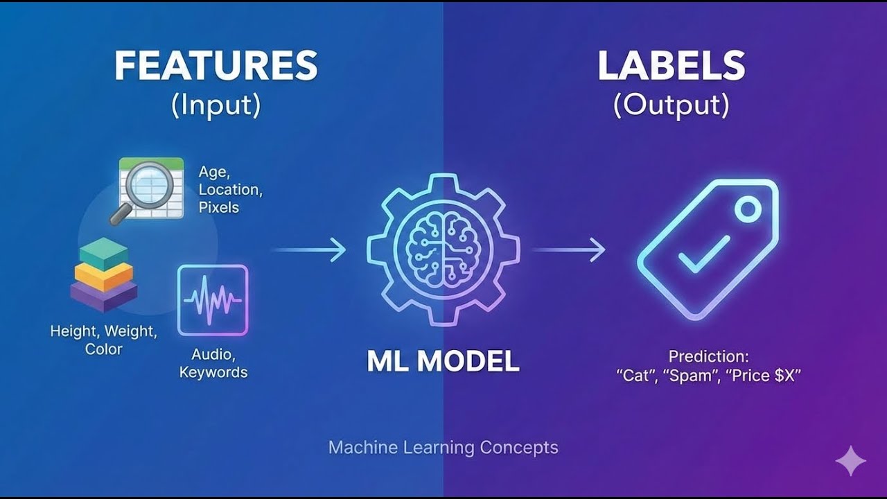 Machine Learning Basics: Features vs. Labels Explained