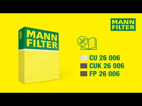 How to change a cabin air filter by MANN-FILTER I CU 26 006 - CUK 26 006 - FP 26 006