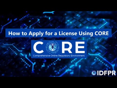 How to Apply for a License Using CORE