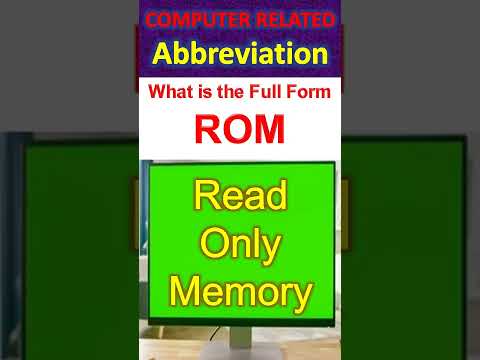 #fullform, what is the full form of ROM, Read Only Memory