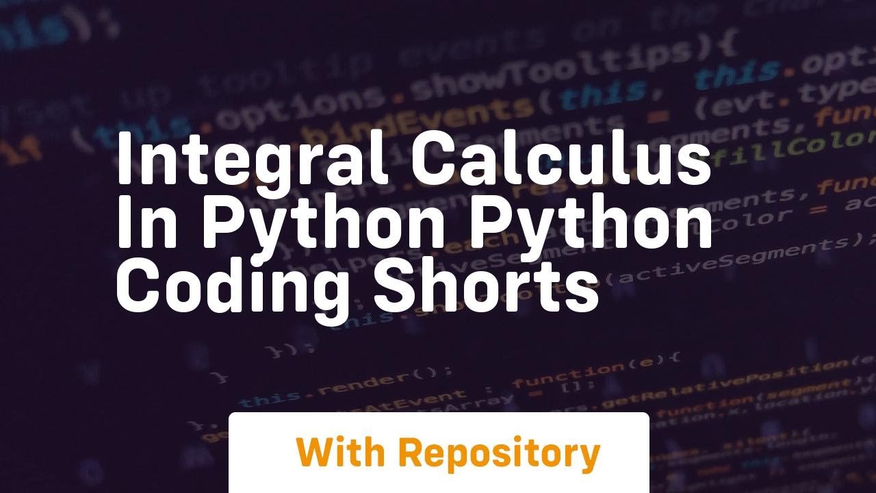 integral calculus in python python coding shorts