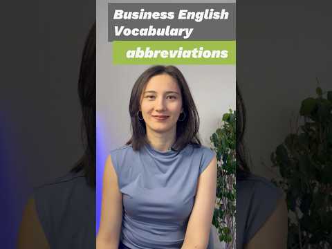 Business English abbreviations! #shorts #learnenglish