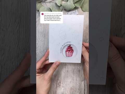 🧁Einfache DIY Geburtstagskarte🧁 #handmadecards #basteln #diycrafts cardmaking #diybirthdaycard