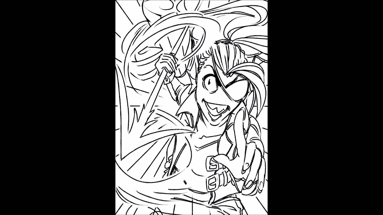 'Undyne's Determination' Part 1 Line Art