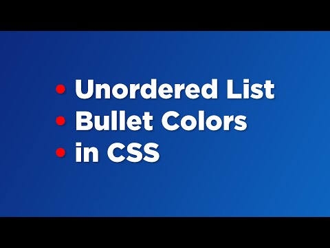 How to change the bullet color in an unordered list (ul/li) in HTML/CSS